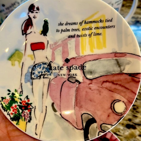 kate spade | Dining | New Kate Spade Grand Tour Lenox Tidbit Plate Red ...